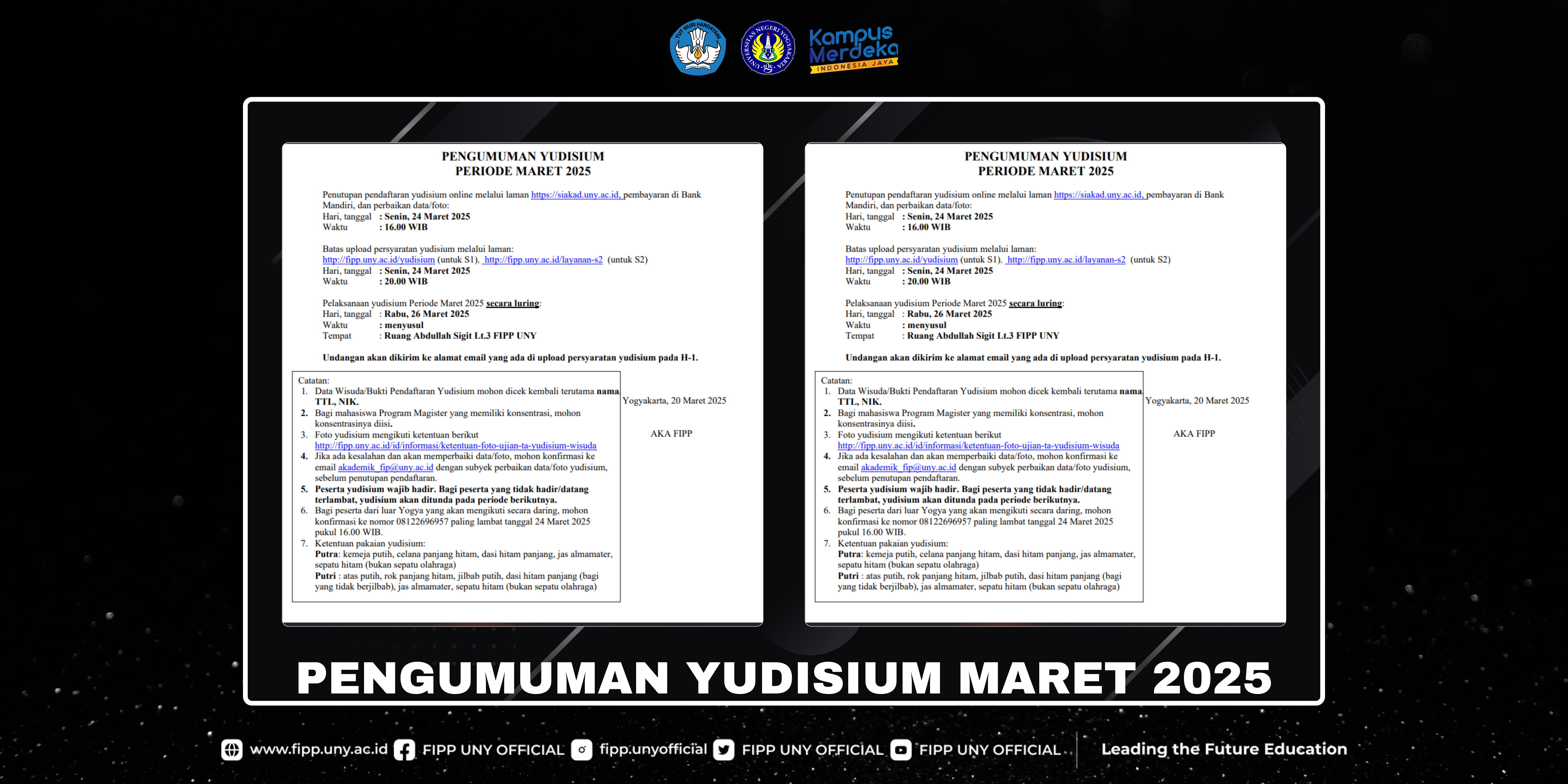 PENGUMUMAN YUDISIUM PERIODE MARET 2025: Pendaftaran, Persyaratan, dan ...